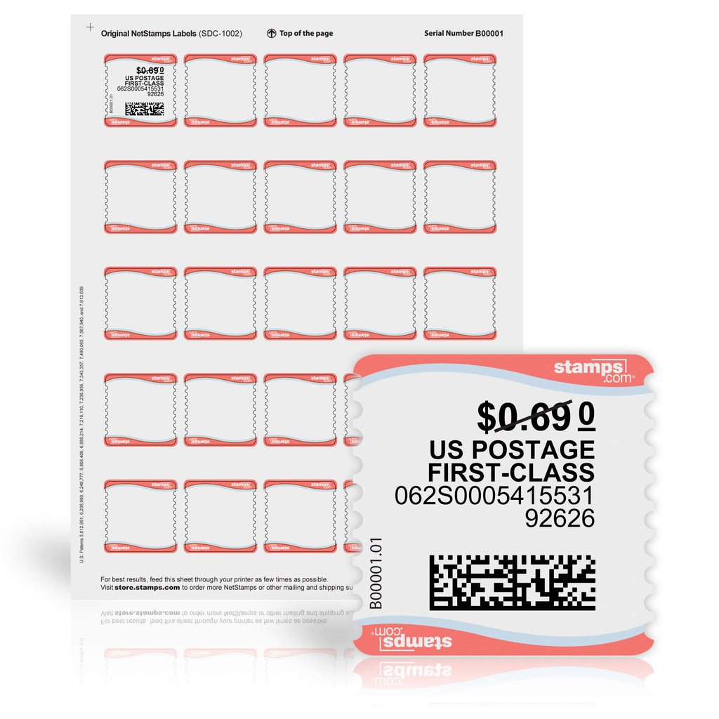 Original NetStamps Sheets – Stamps.com Supplies Store