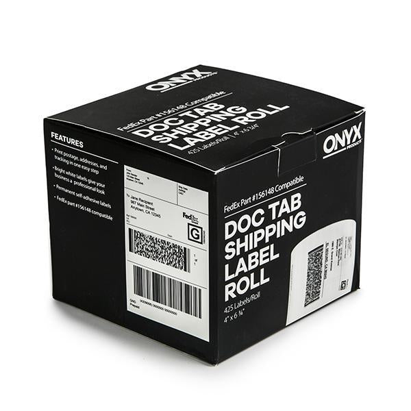 ONYX Products® 4" x 6 3/4" FedEx DocTab Shipping Label Rolls, 425 Labe ...