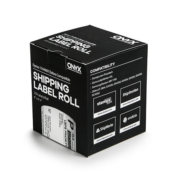 ONYX Products® 4" x 6 1/4" DYMO Compatible Shipping Label Rolls, 250 ...
