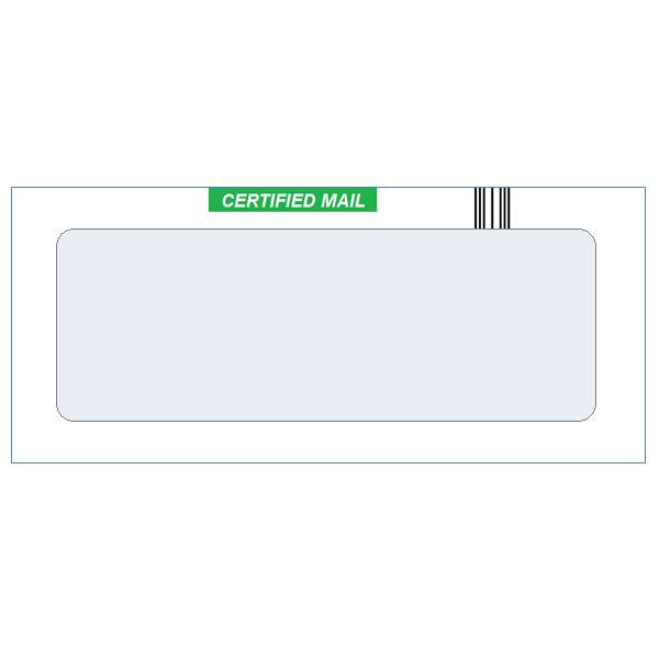 #10 Certified Mail Window Envelopes for Electronic Return Receipt (SDC ...